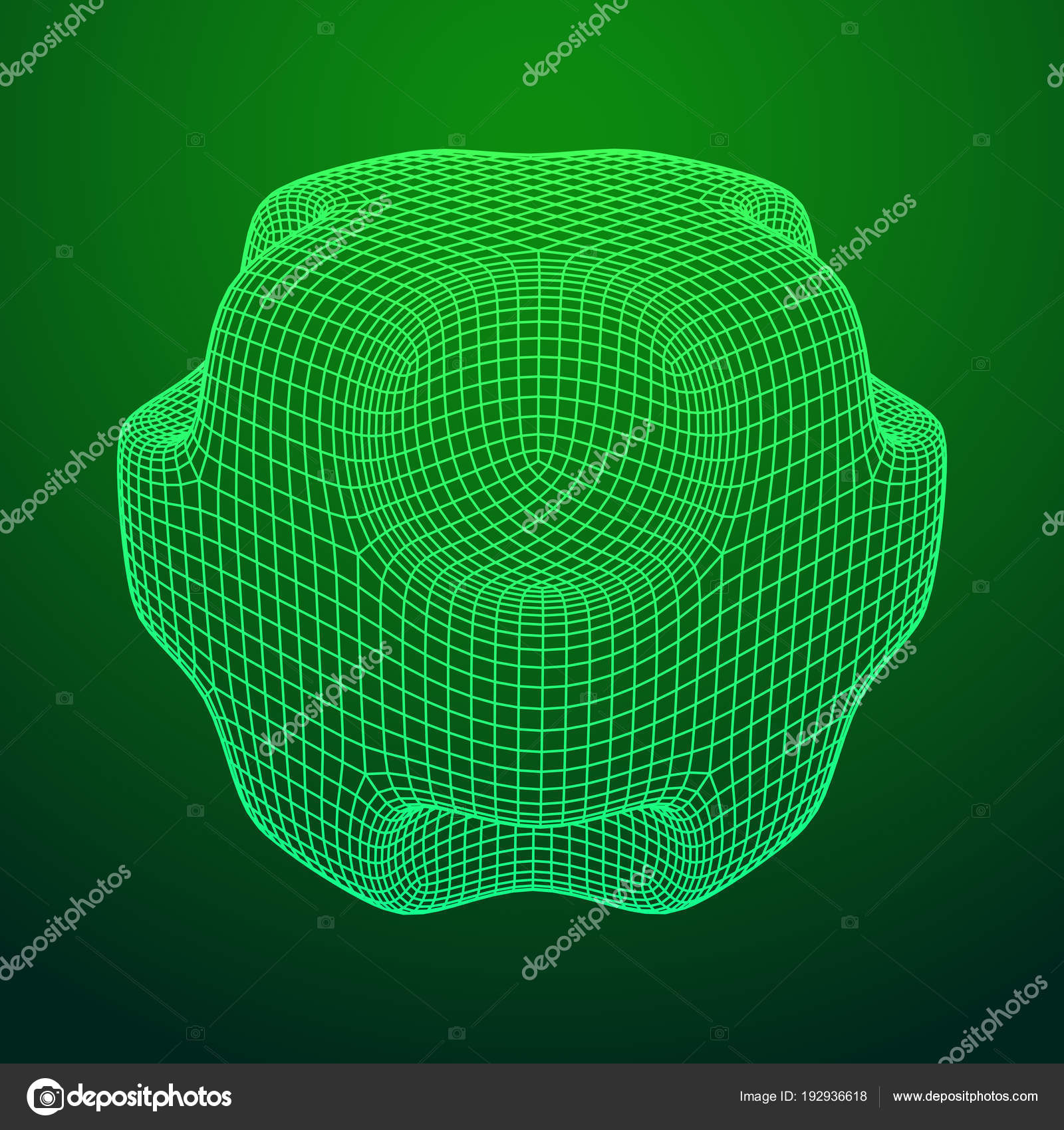 Wireframe Necker Smooth Cube Stock Vector by ©newb1 192936618