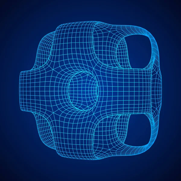 Pyramid molecular grid wireframe Stock Vector by ©newb1 279545290