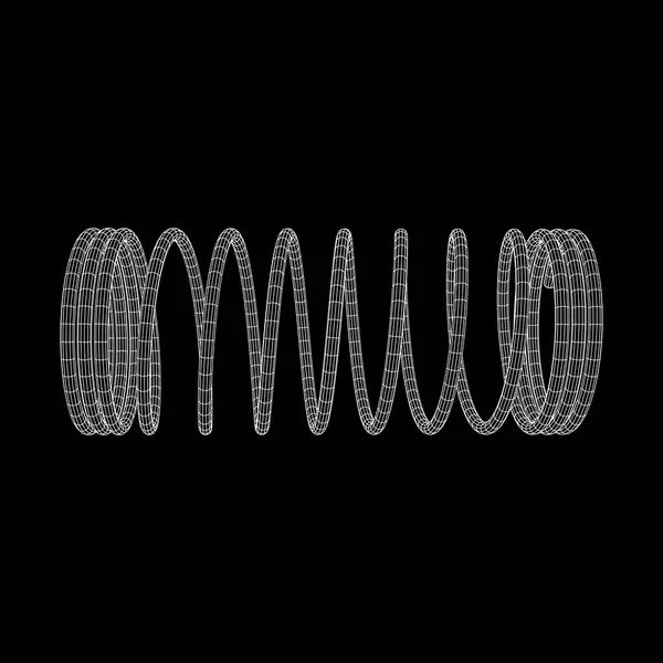Wireframe helix spring Stock Vector Image by ©newb1 #193997630