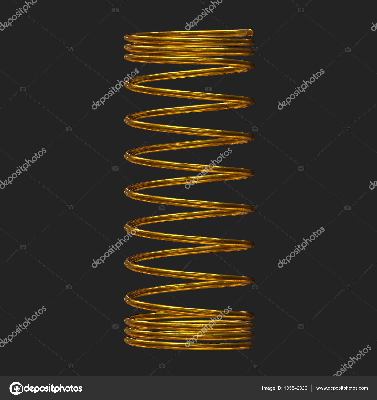 Emas musim semi 3d — Foto Stok © newb1 #195842926