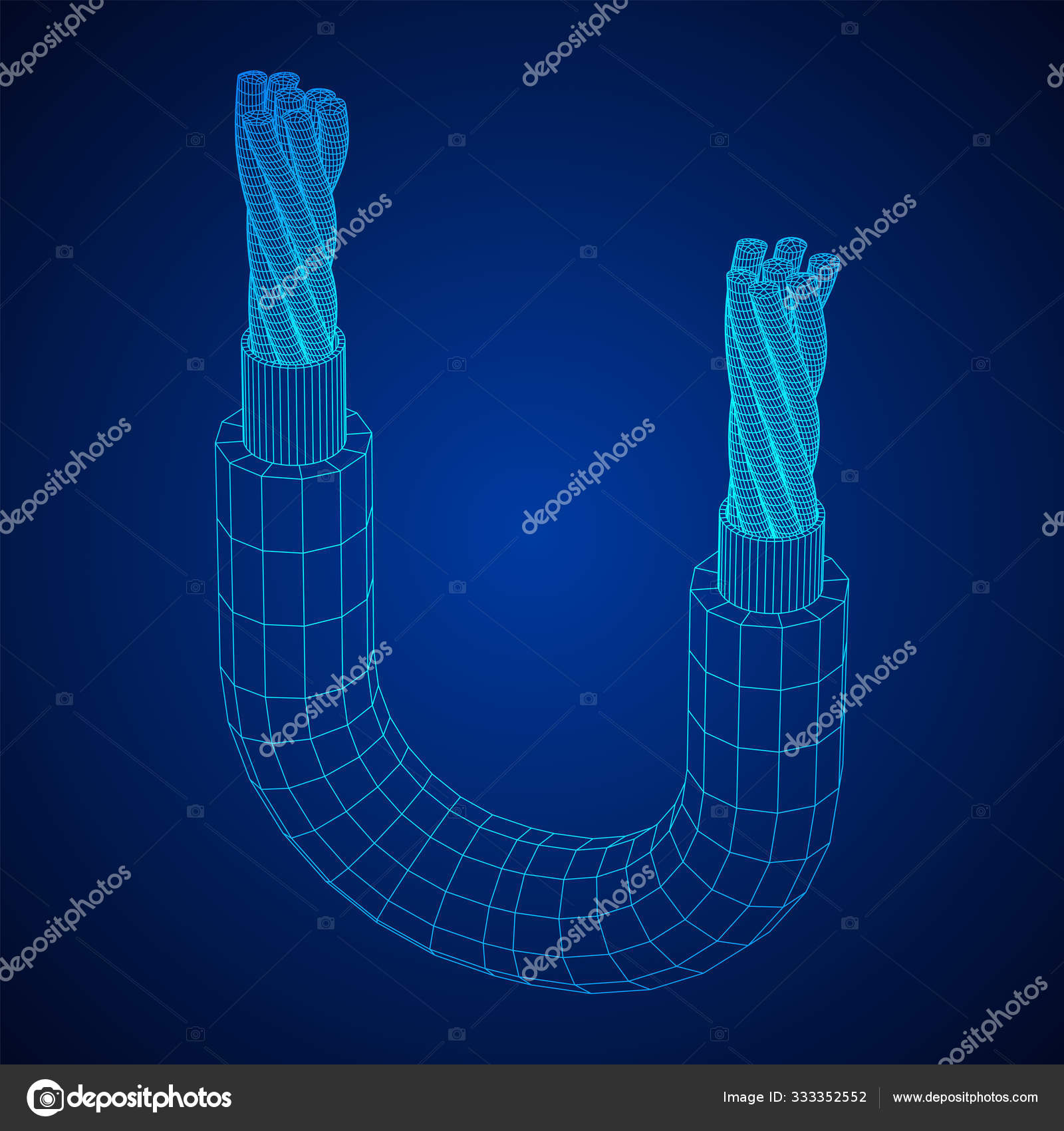 Electrical cable wireframe Stock Vector Image by ©newb1 #333352552
