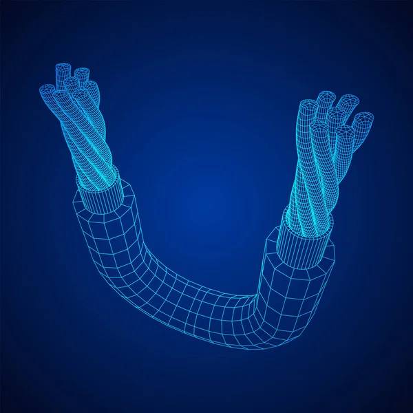 Electrical cable wireframe Stock Vector Image by ©newb1 #334668640