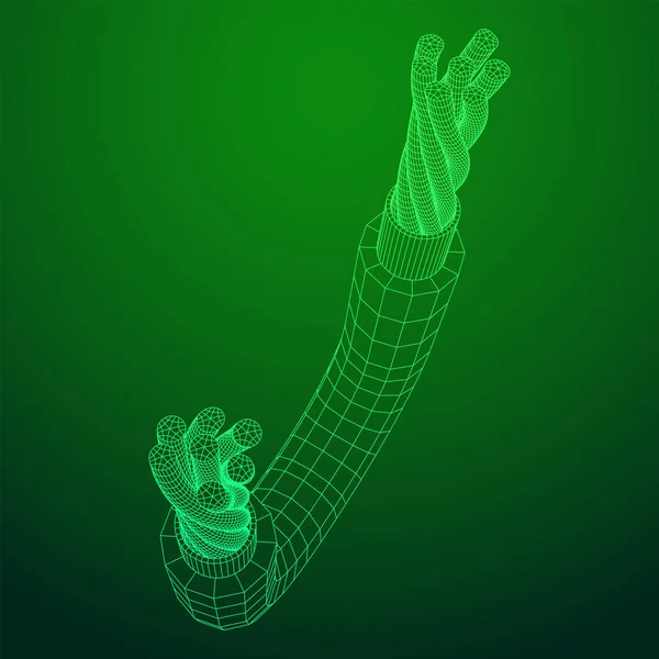 Electrical cable wireframe Stock Vector Image by ©newb1 #334668640