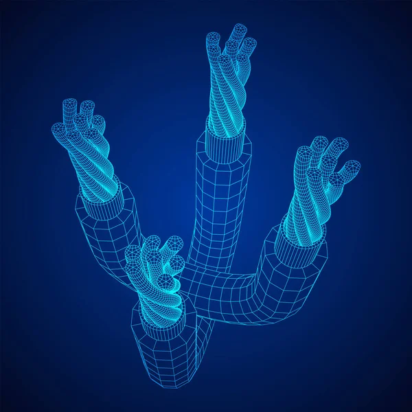 Electrical cable wireframe Stock Vector Image by ©newb1 #334668640