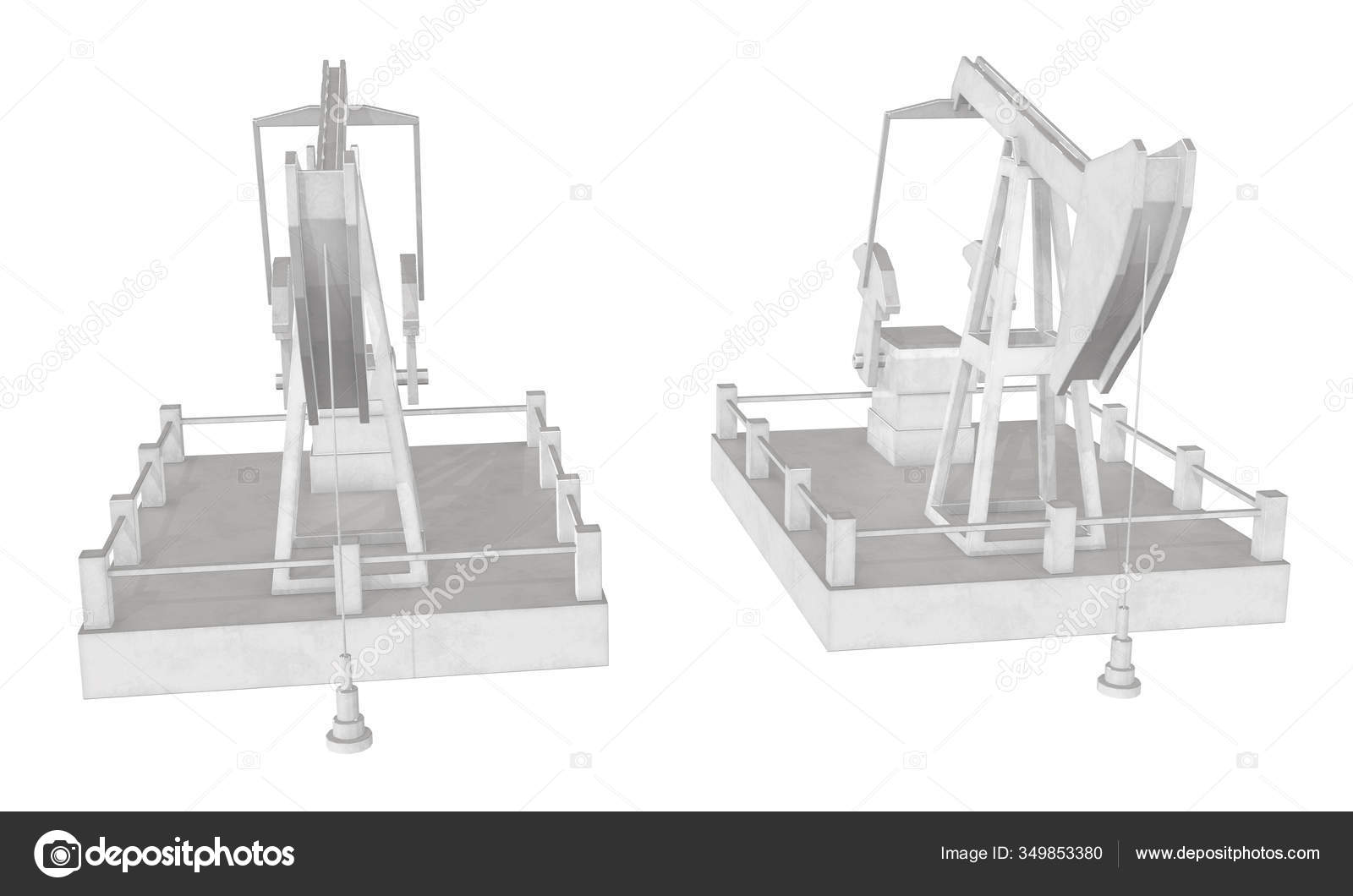 Oil well rig jack 3d — Stock Photo © newb1 #349853380