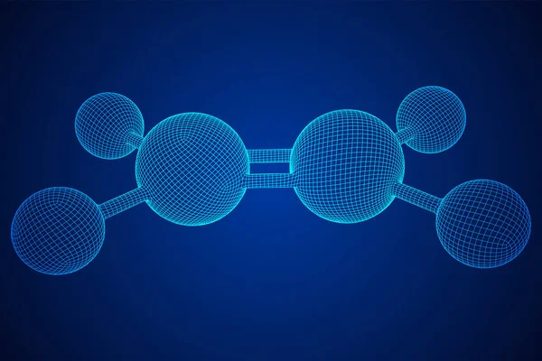 Molécula de etileno y eteno. 2023