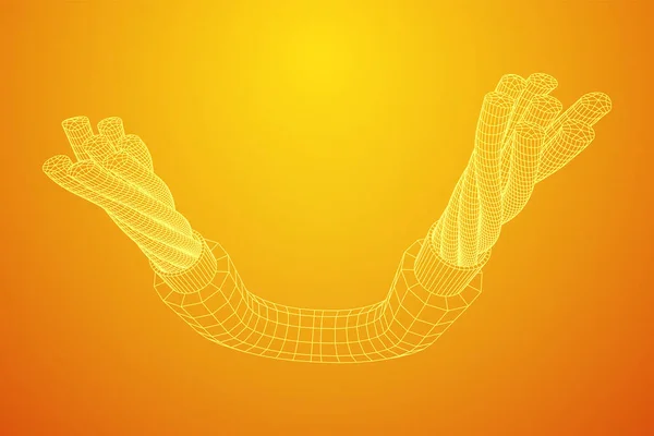 Electrical cable wireframe Stock Vector Image by ©newb1 #334668640