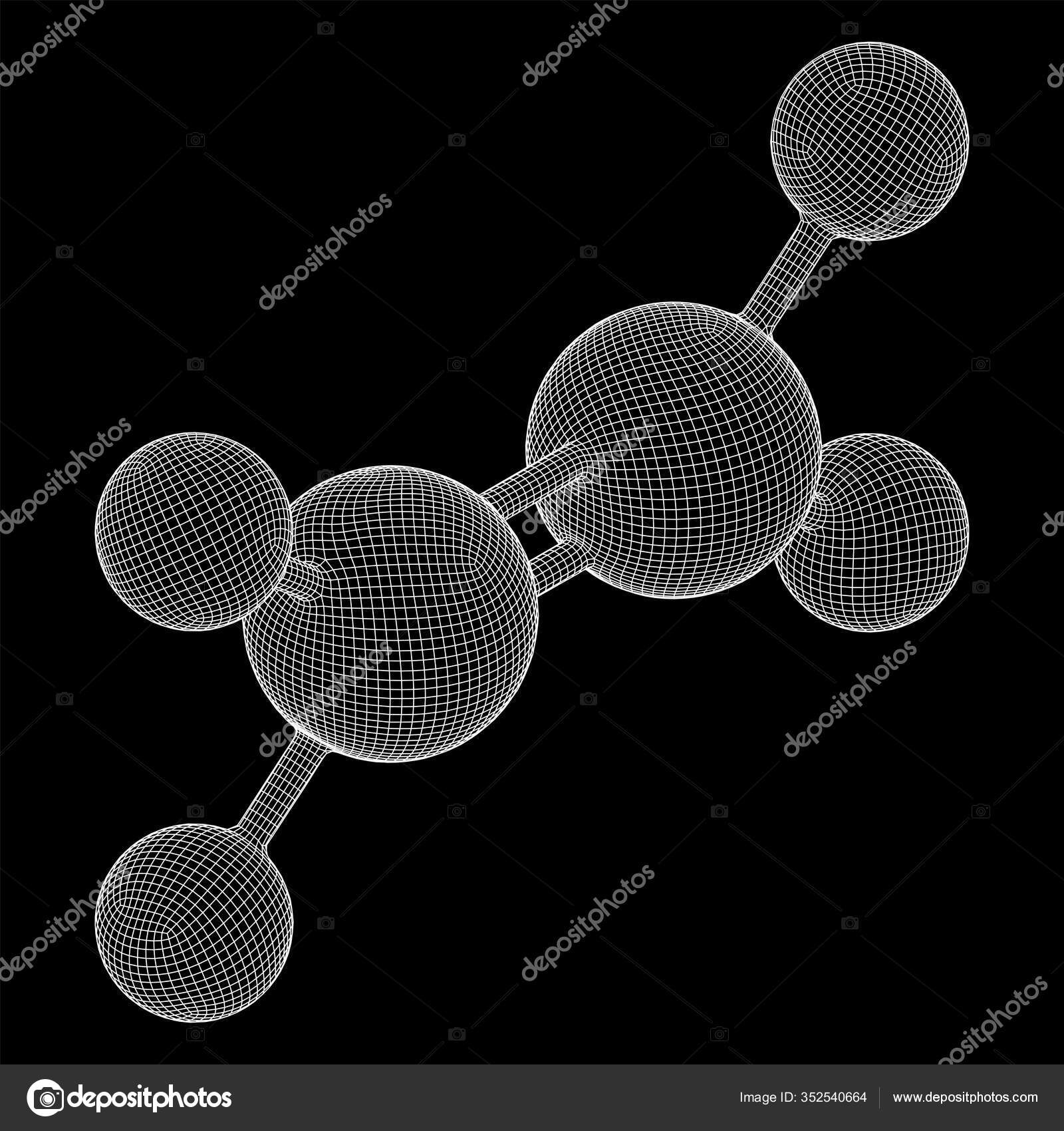 Molécula de etileno y eteno . Vector de stock #352540664 de ©newb1