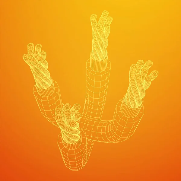 Electrical cable wireframe Stock Vector Image by ©newb1 #334668640