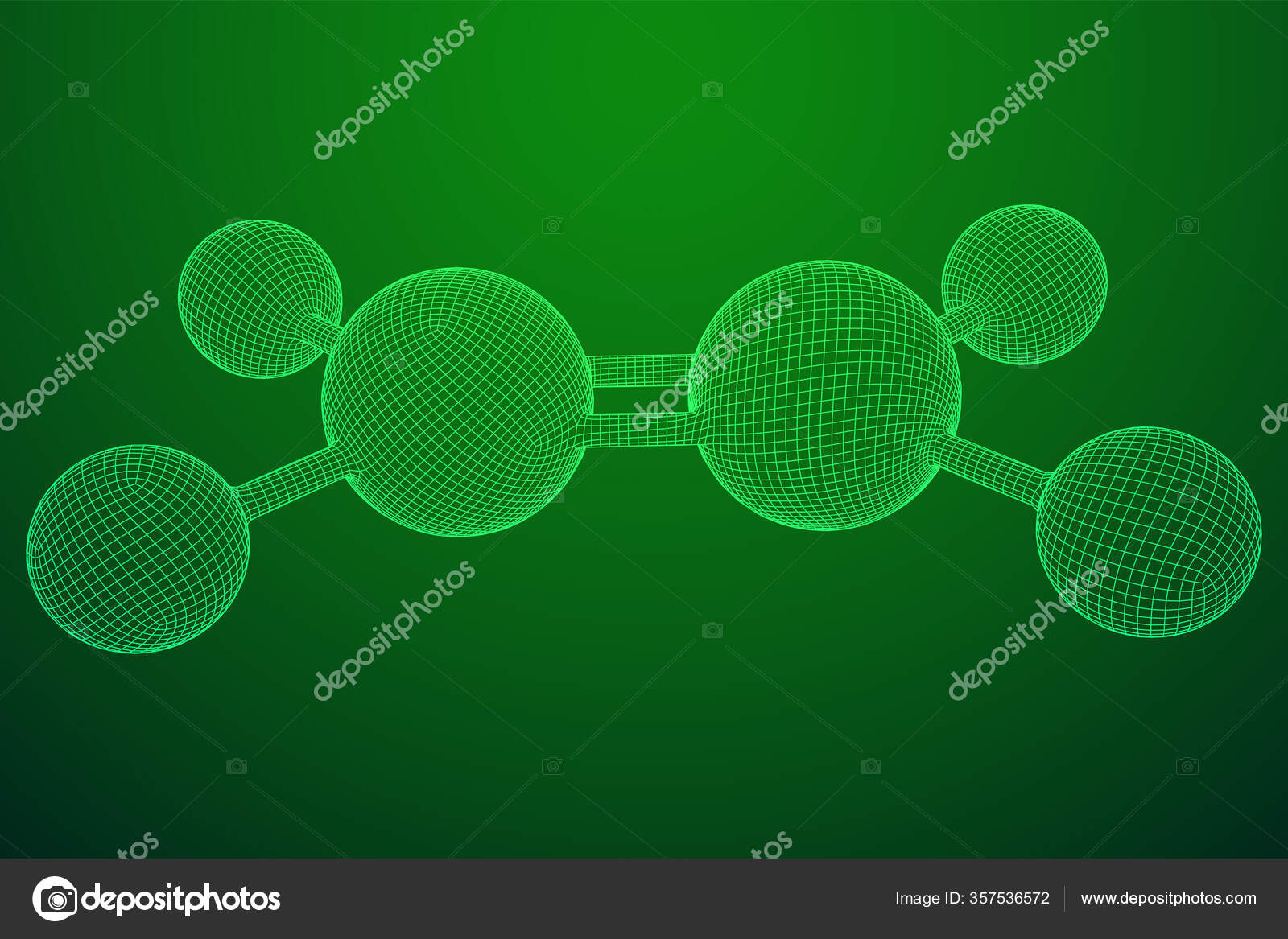 Ethylene ethene molecule. Stock Vector Image by ©newb1 #357536572