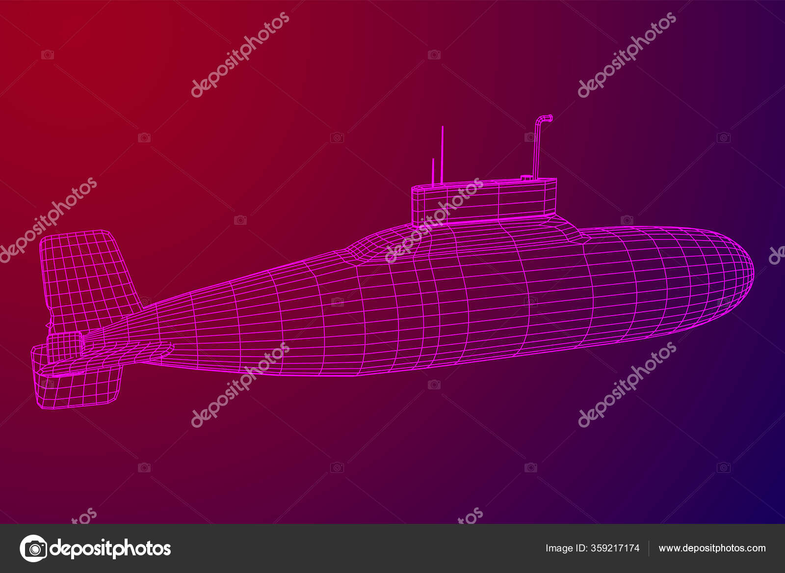Military submarine vector Stock Vector Image by ©newb1 #359217174