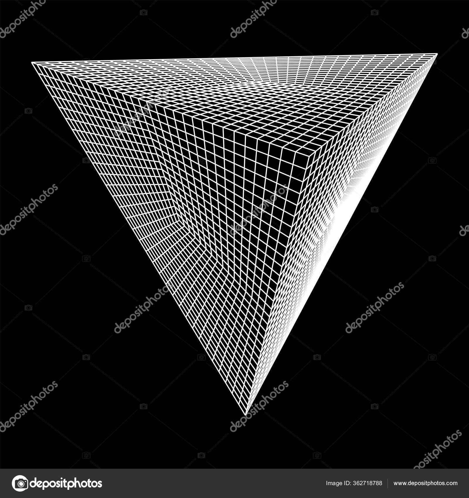 Pyramid molecular grid technology style. Stock Vector Image by ©newb1 ...