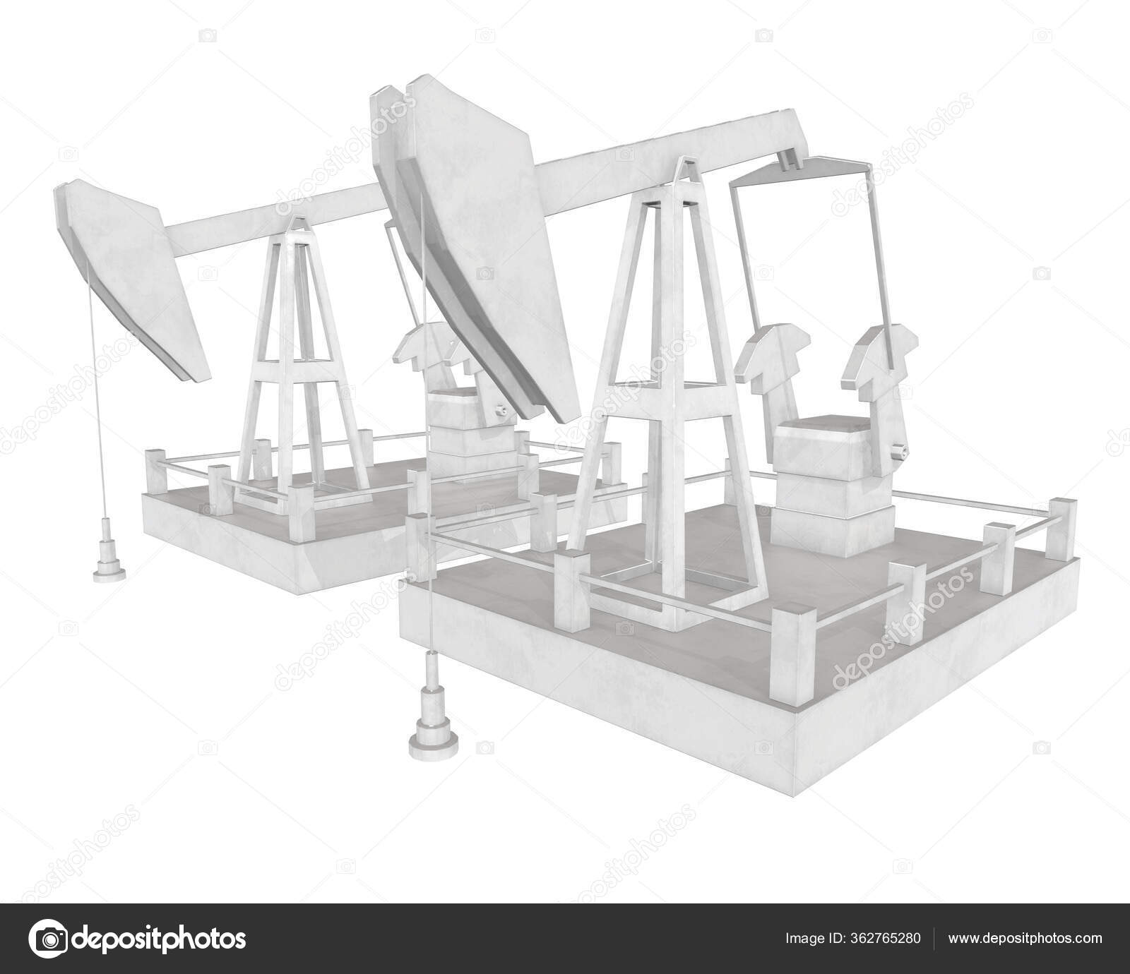 Oil well rig jack 3d — Stock Photo © newb1 #362765280