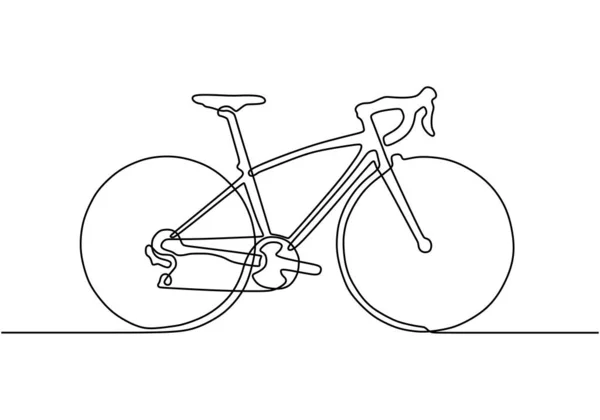 Continuous one line drawing of bike or bicycle vector minimalism design ...