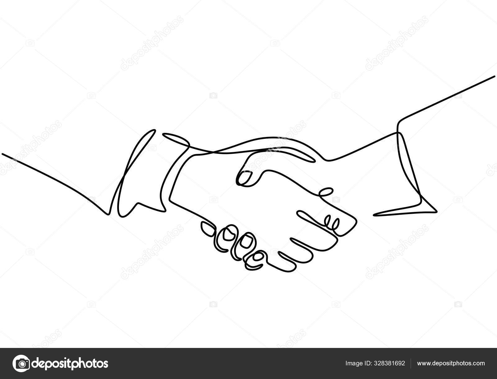 Hand Shake Drawing