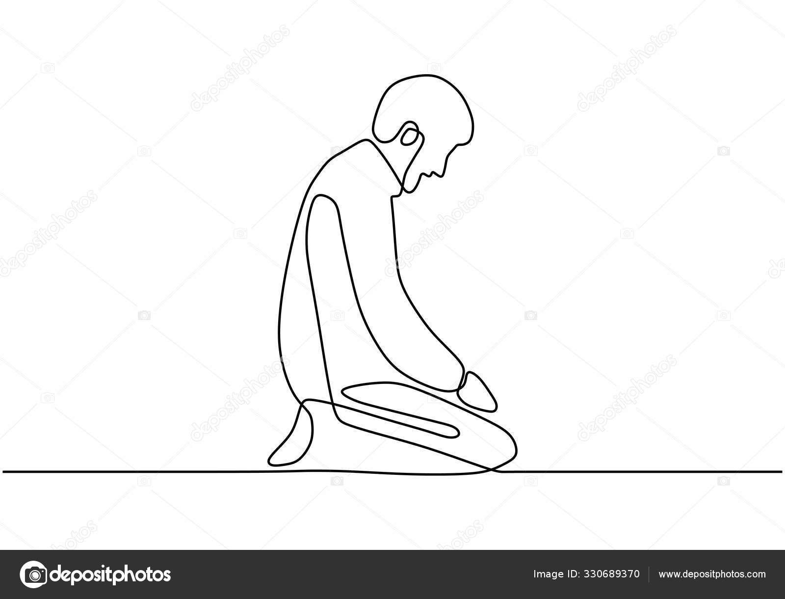 Islam Salat Drawing Desert Islam Prayer Hi Res Stock Photography And