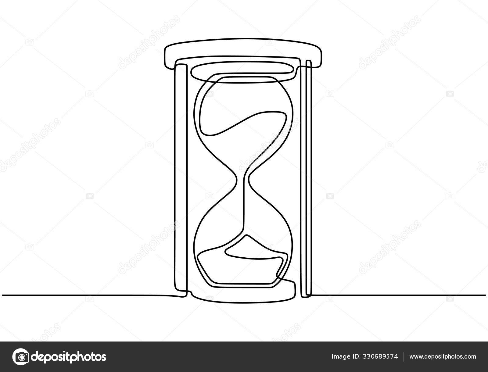 Hourglass Line Drawing