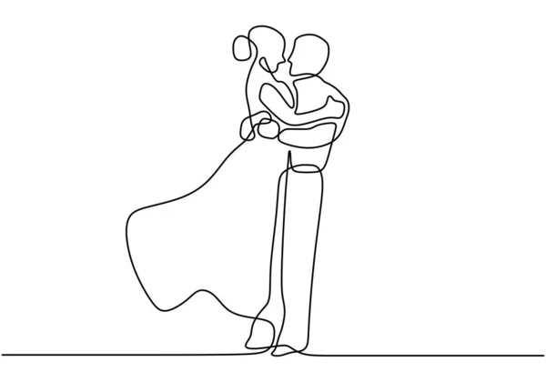 One Line Couple Love Romantic Continuous Hand Drawn Sketch People Stock ...