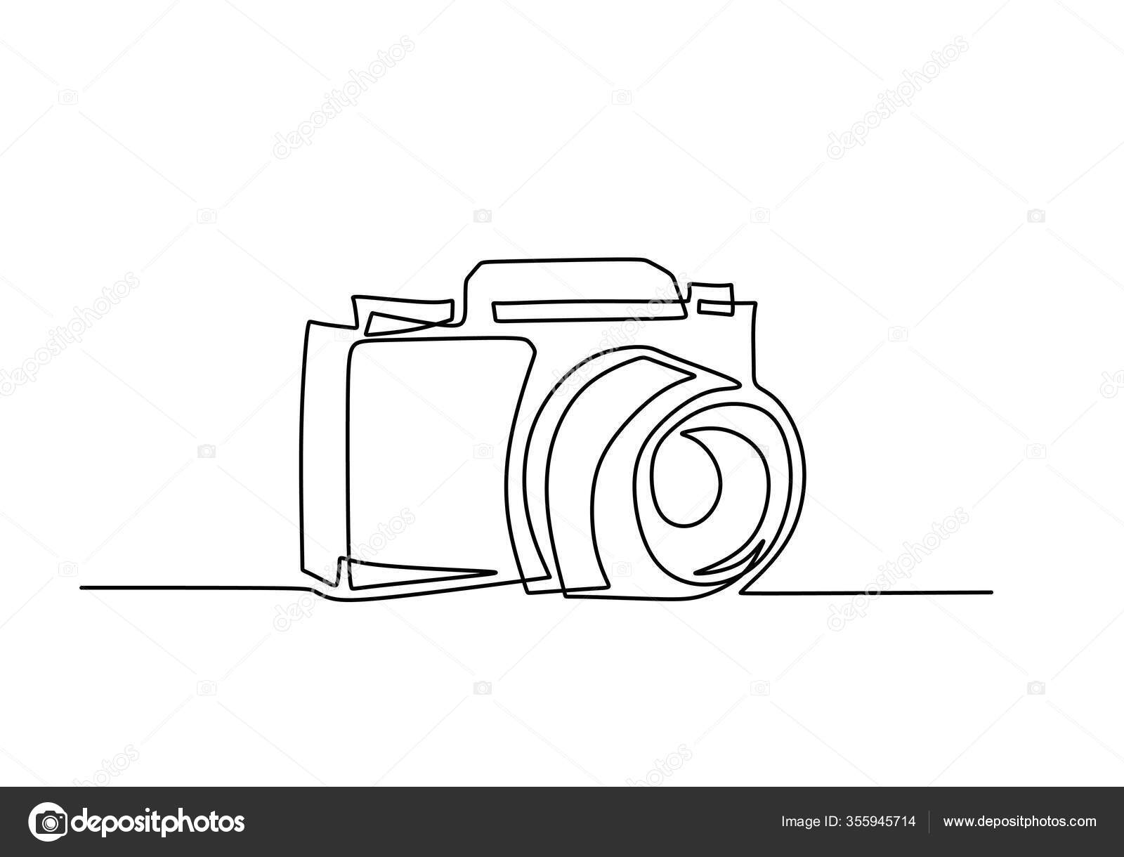 Camera Simple Line Drawing