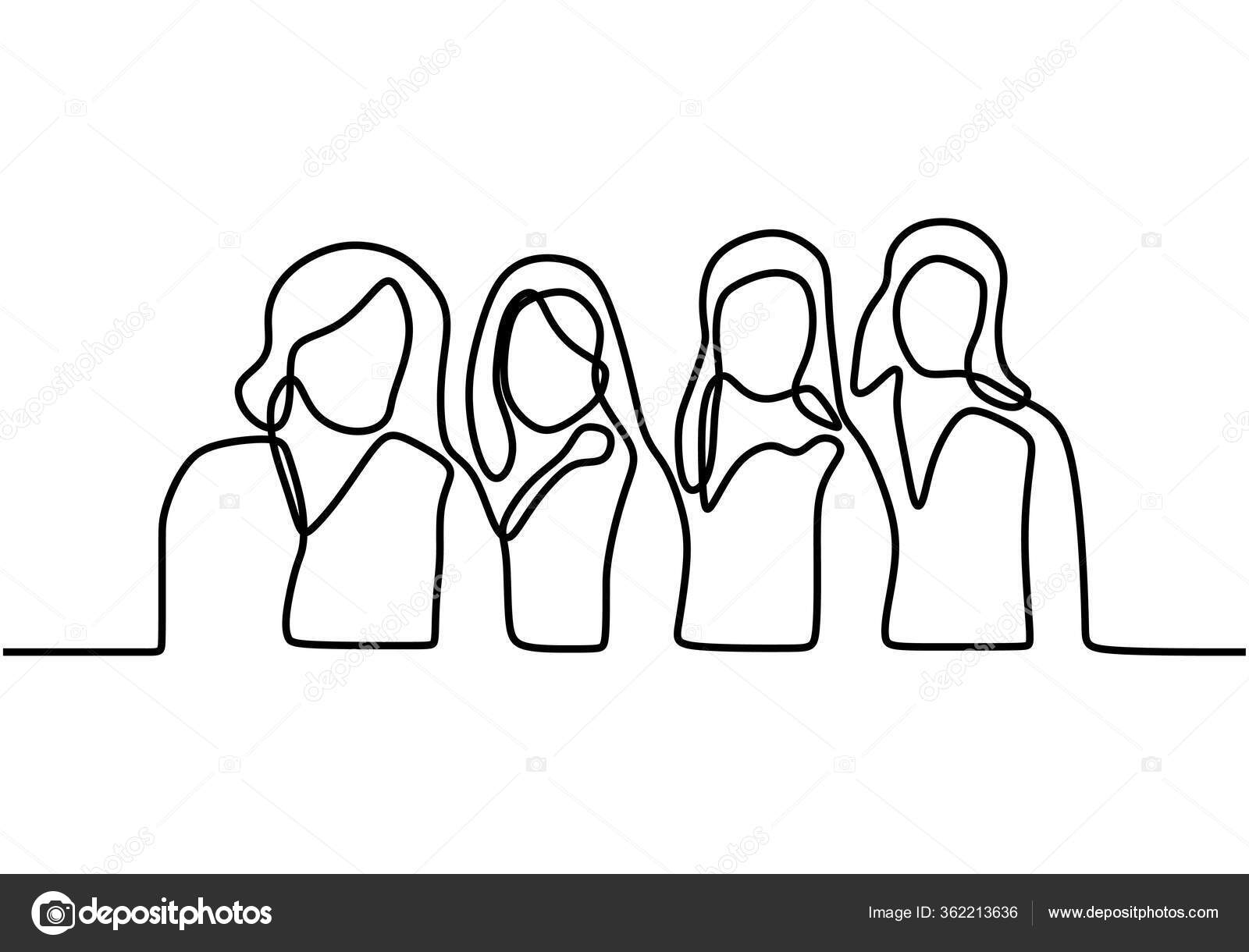 Three Hand-drawn Continues Line Drawings Art & Collectibles Etchings ...