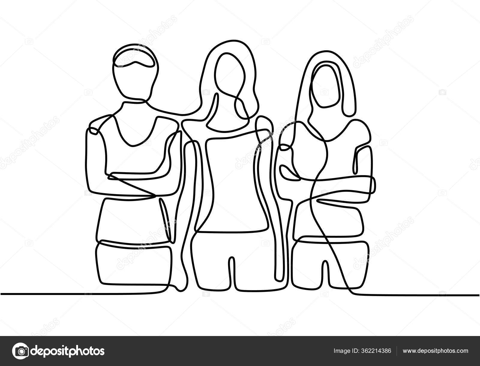 Three Hand-drawn Continues Line Drawings Art & Collectibles Etchings ...