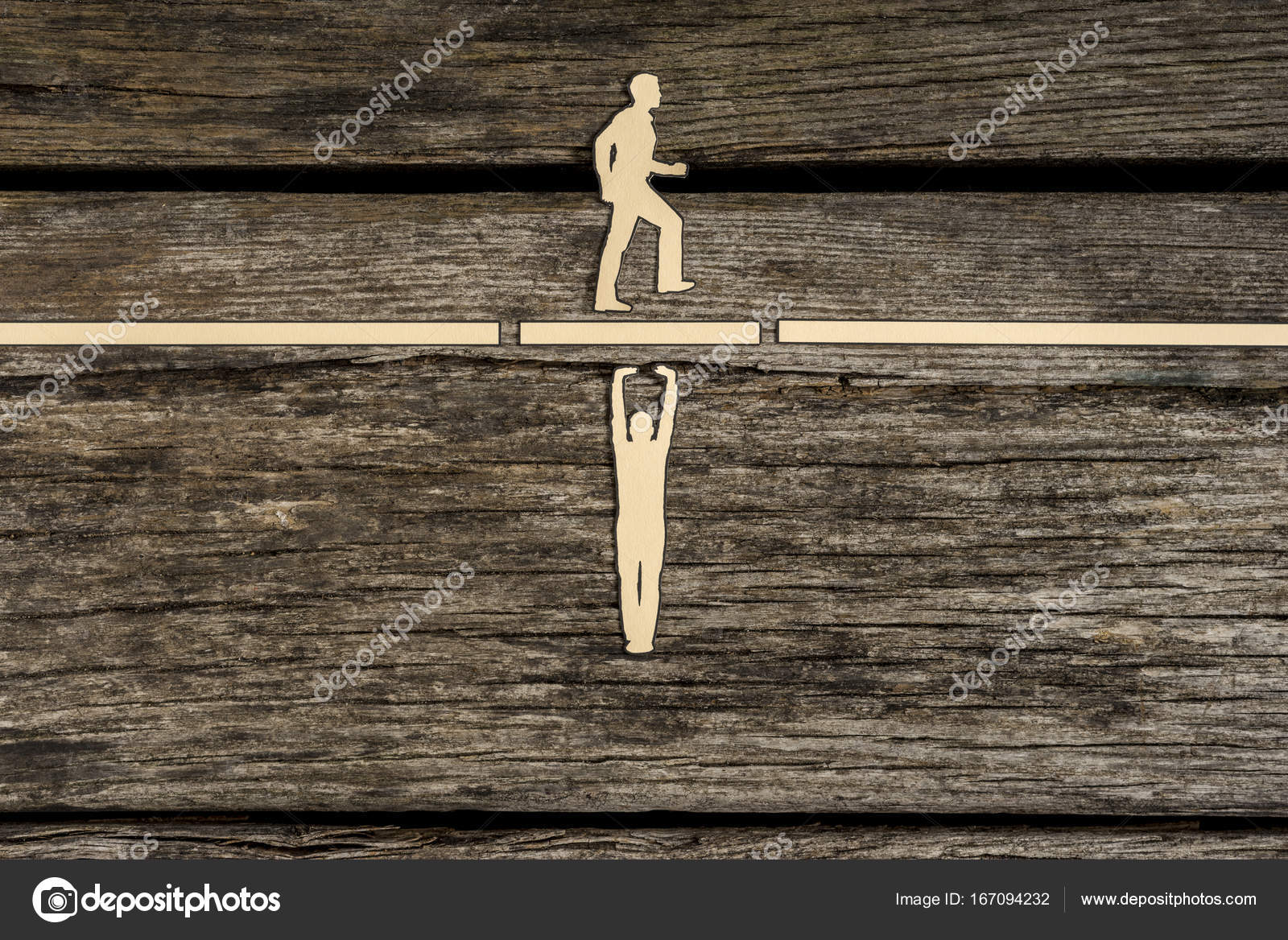 Teamwork concept using paper cut outs of men Stock Photo by ©Gajus ...