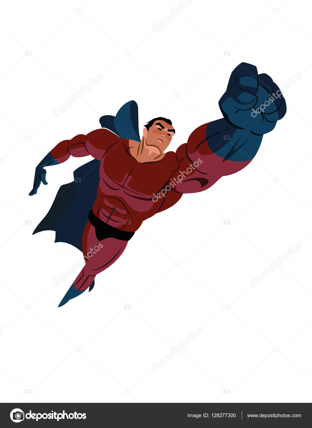 Superhero Flying Vector