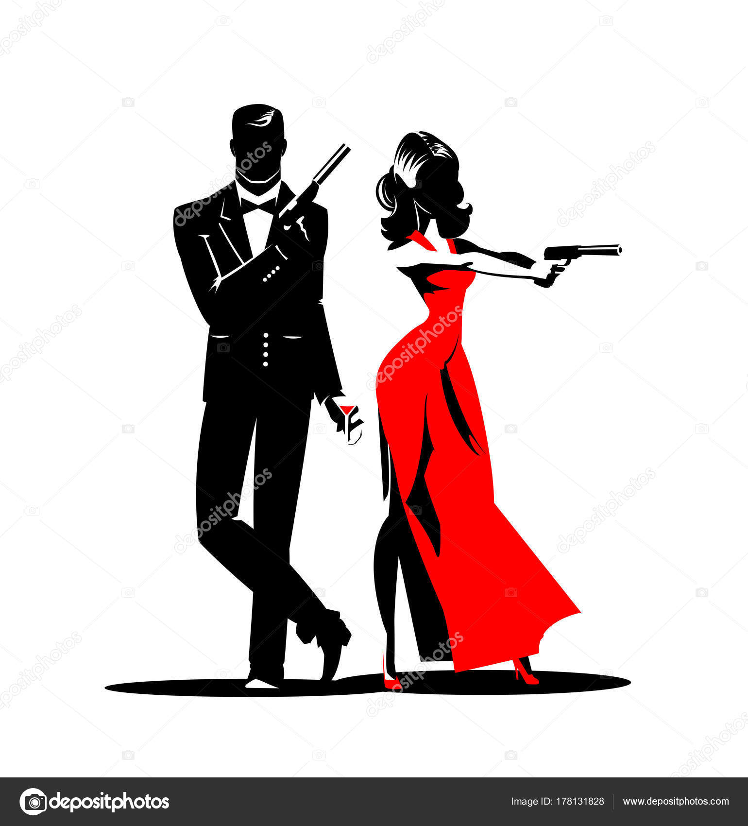 Secret Agent Silhouette Vector