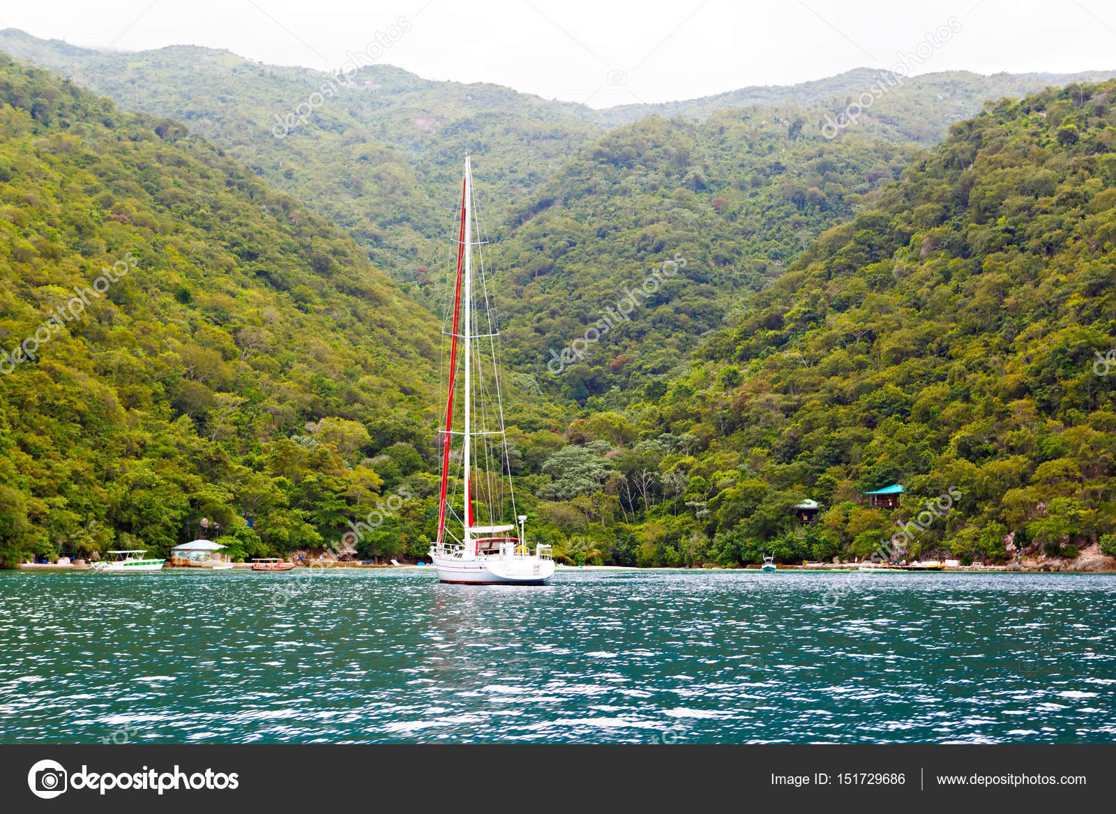 Beach and tropical resort, Labadee island, Haiti. Stock Photo by ...