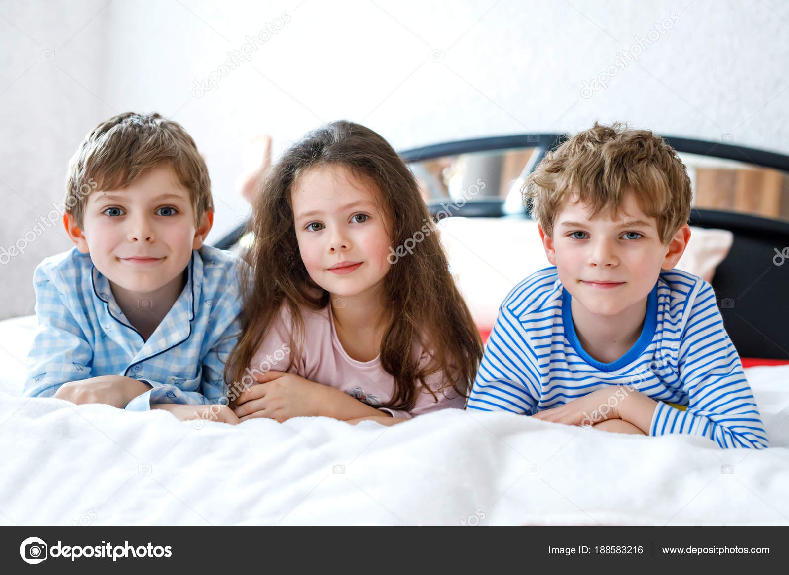 Kids Playing In Pajamas