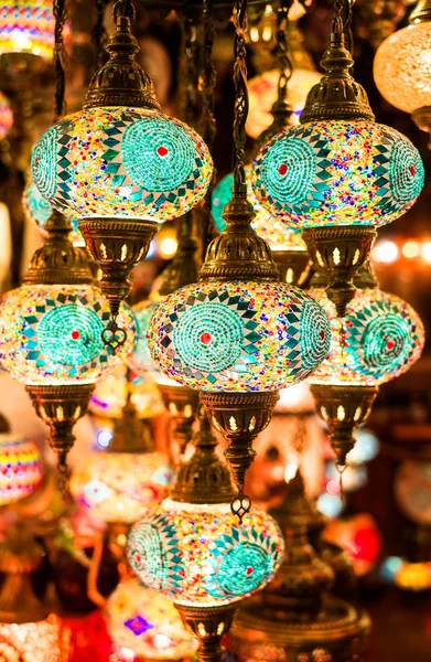 Colorful authentic and traditionally handmade lanterns, chandeliers or ...