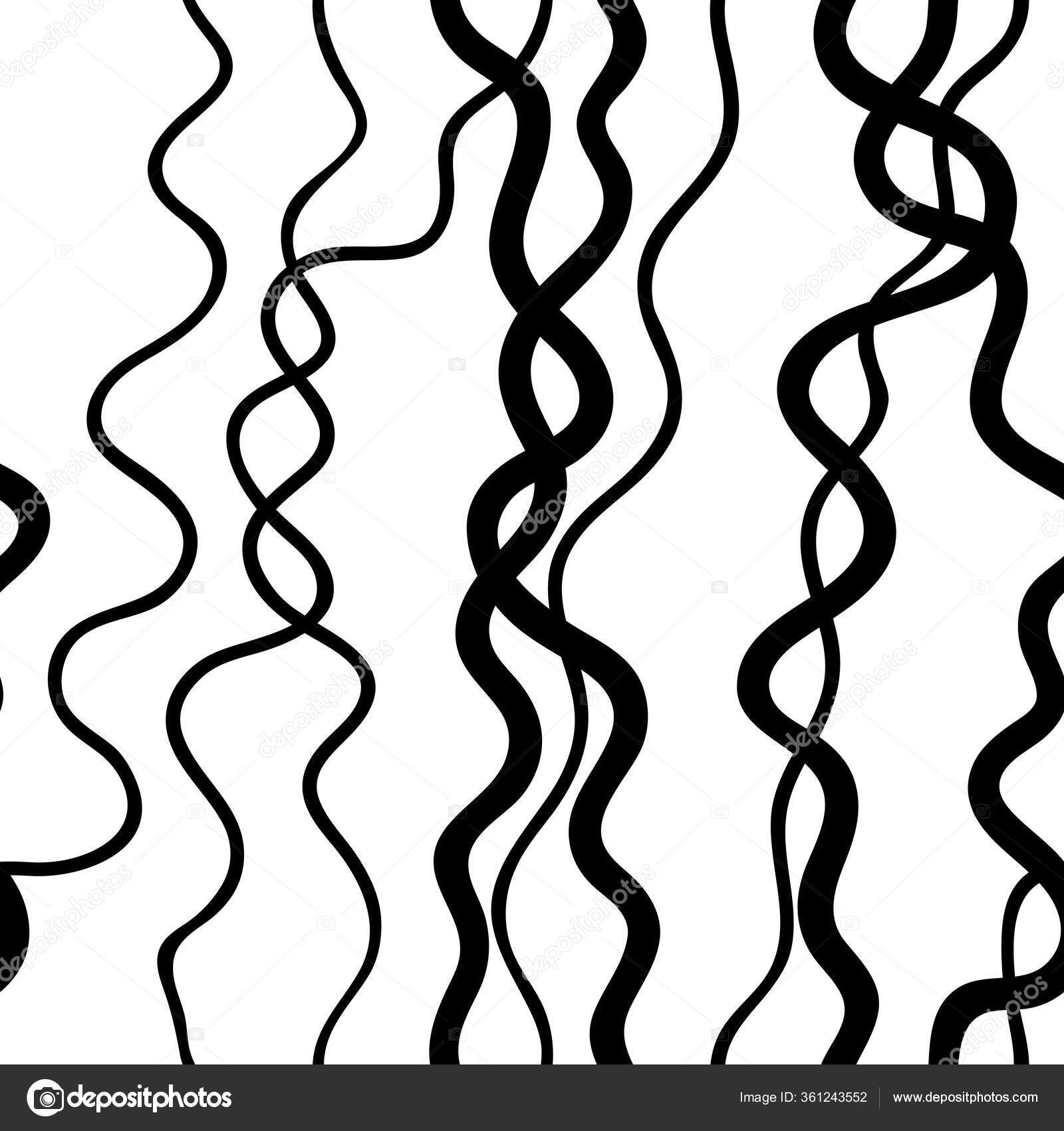 Black White Abstract Seamless Pattern Wavy Lines Stock Vector By ©lena