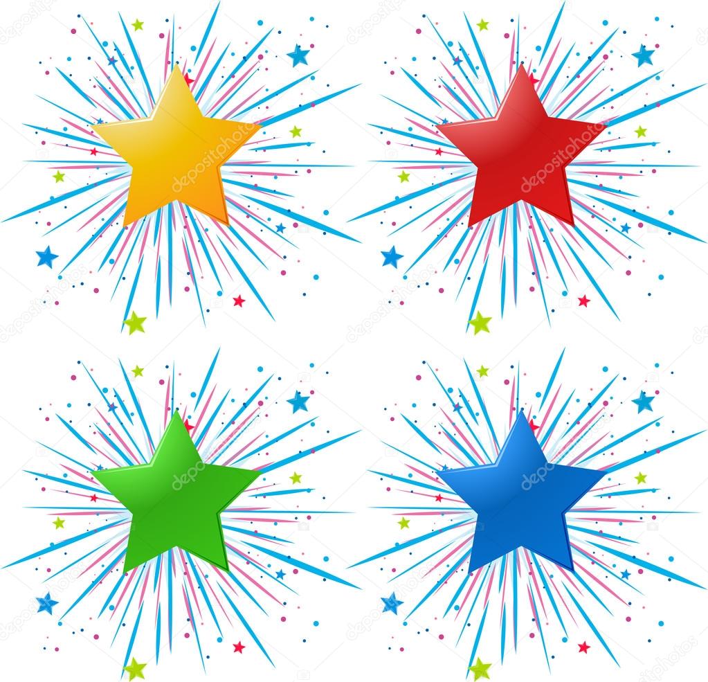 Icon design with different color stars Stock Vector Image by ...