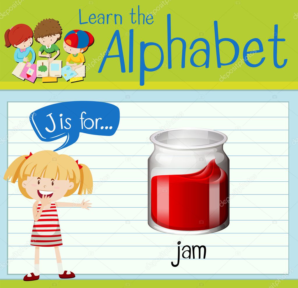 Flashcard letter J is for jam Stock Illustration by ©blueringmedia ...