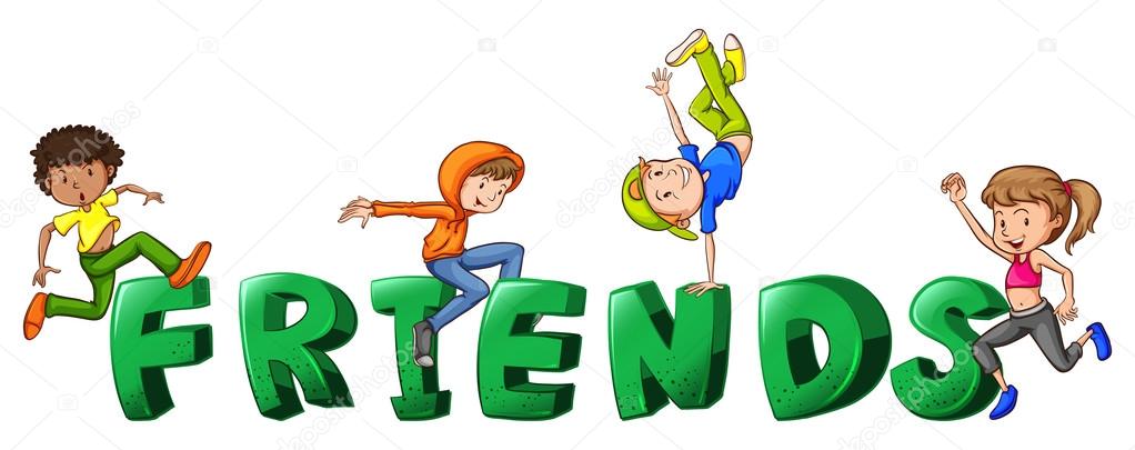 Font design for word friends Stock Vector Image by ©blueringmedia ...