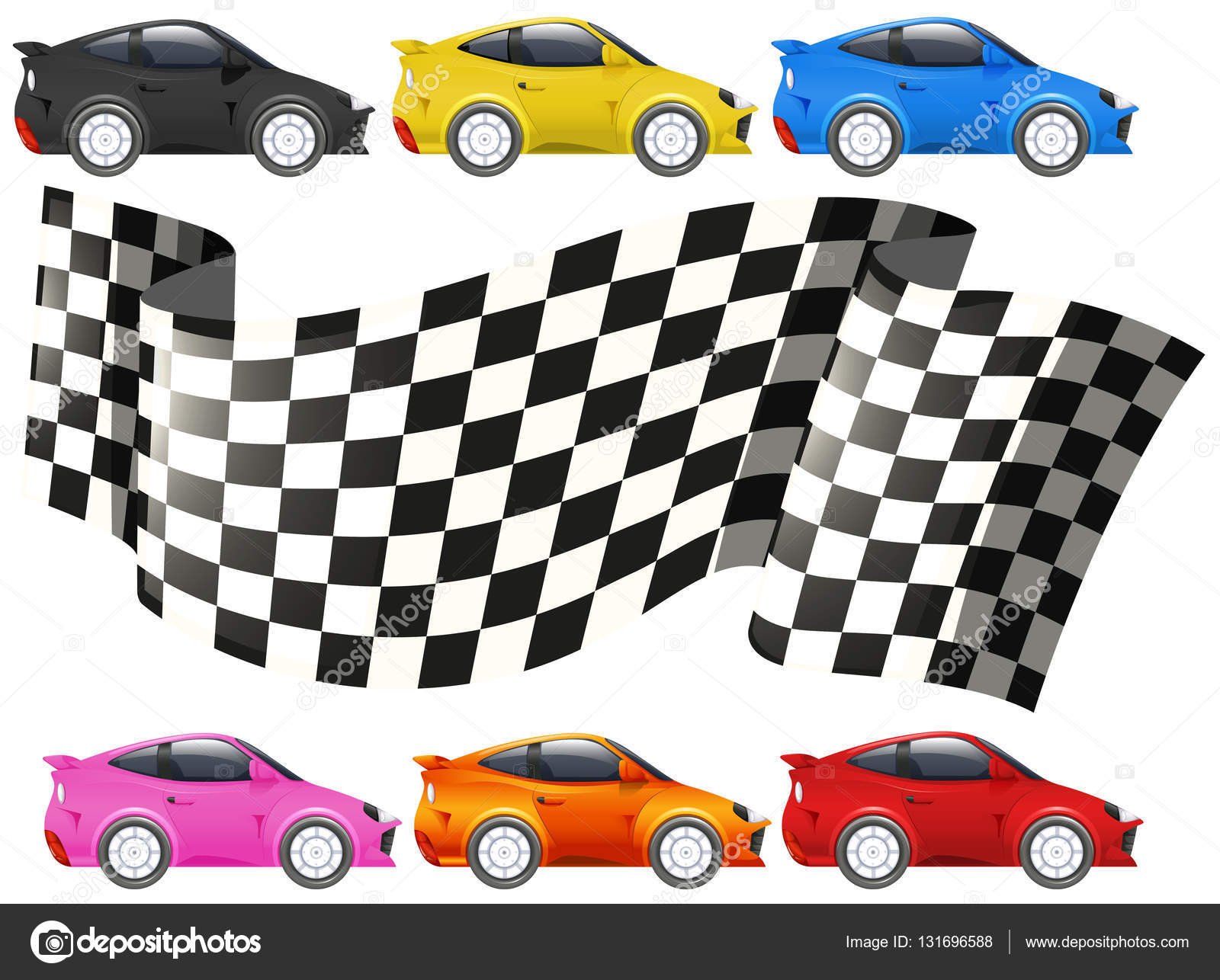 Banderas De Coches De Carreras Clip Art Coche De Carreras De Dibujos