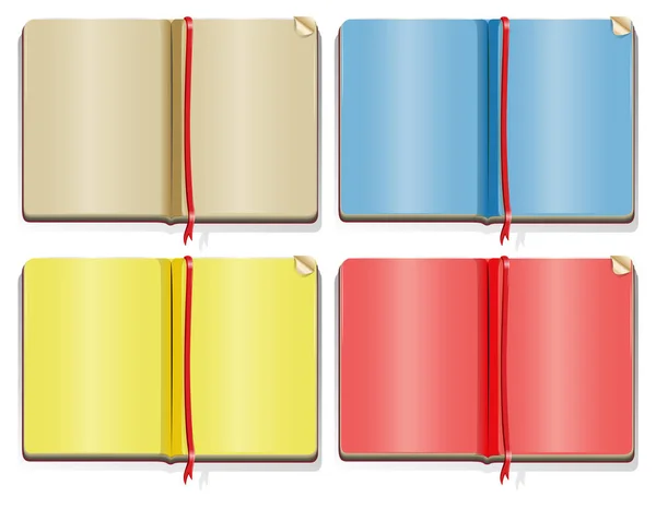 Four different color books Stock Vector Image by ©blueringmedia #86198542