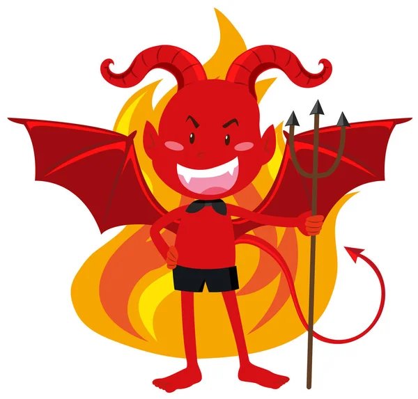 Red devil with fire Stock Vector Image by ©blueringmedia #267452870