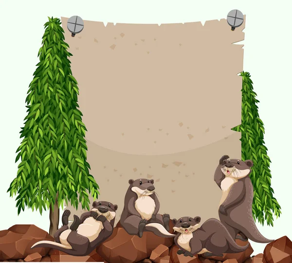 Beaver border Vector Art Stock Images | Depositphotos