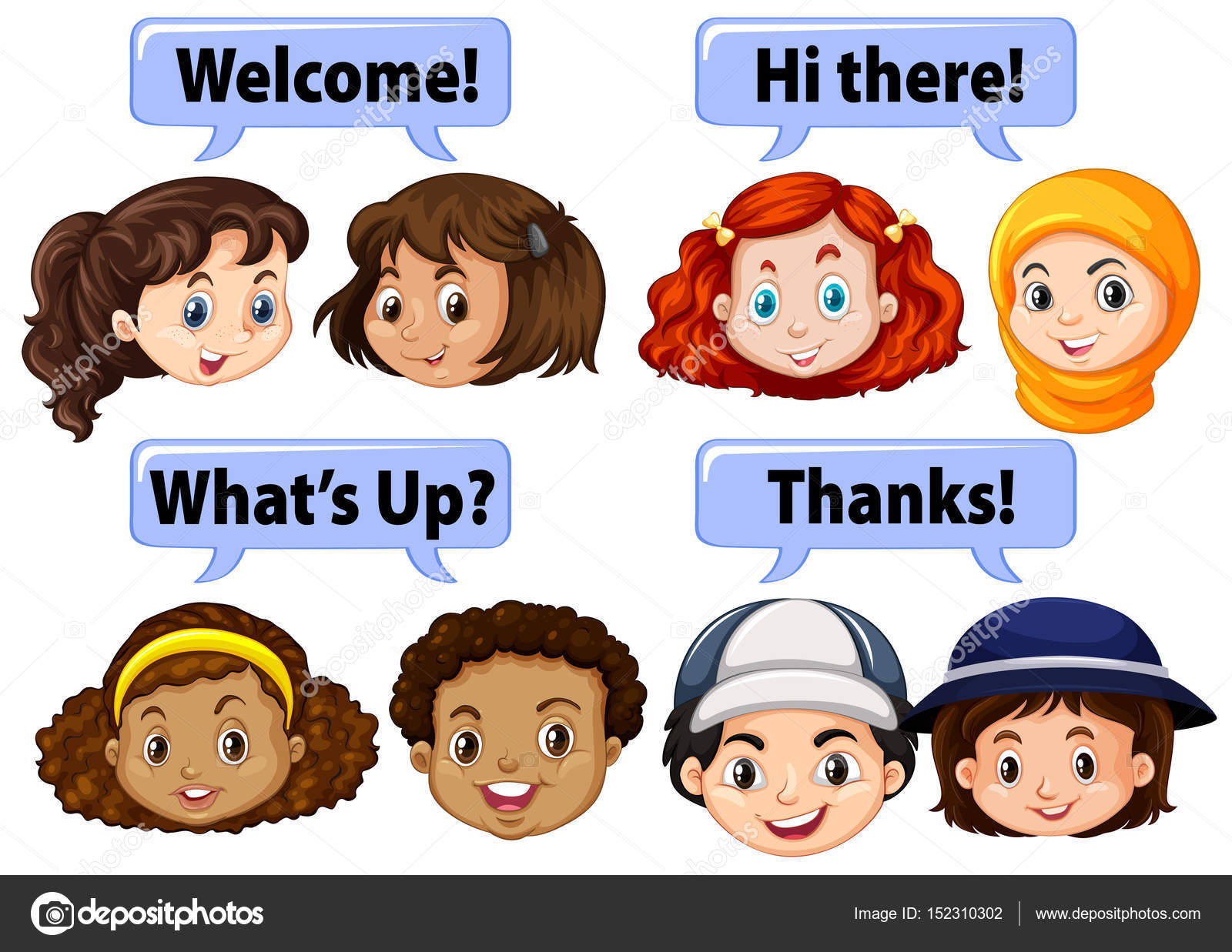 Children saying polite words Stock Vector Image by ©blueringmedia ...