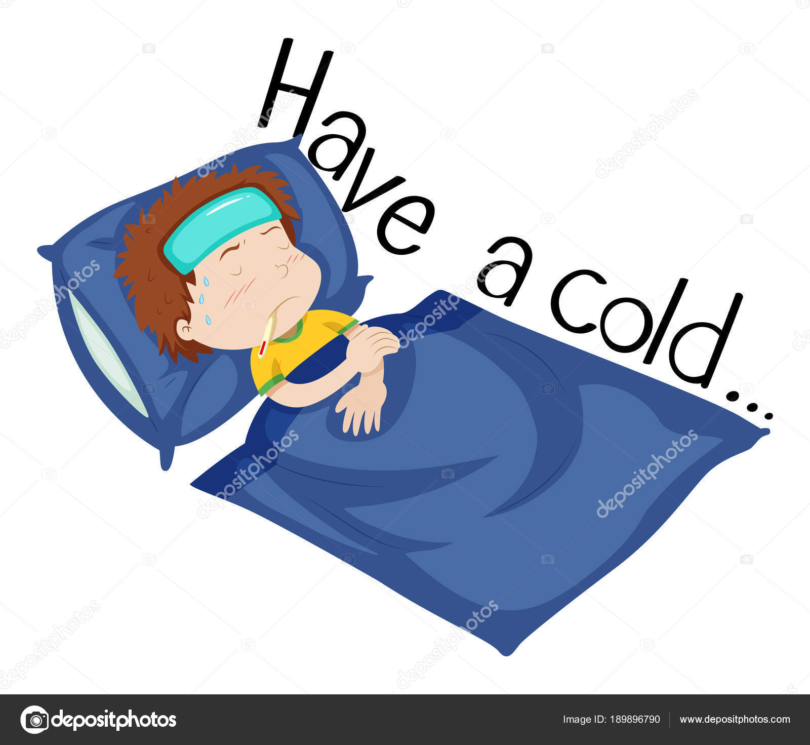 Sick With A Cold Cartoon