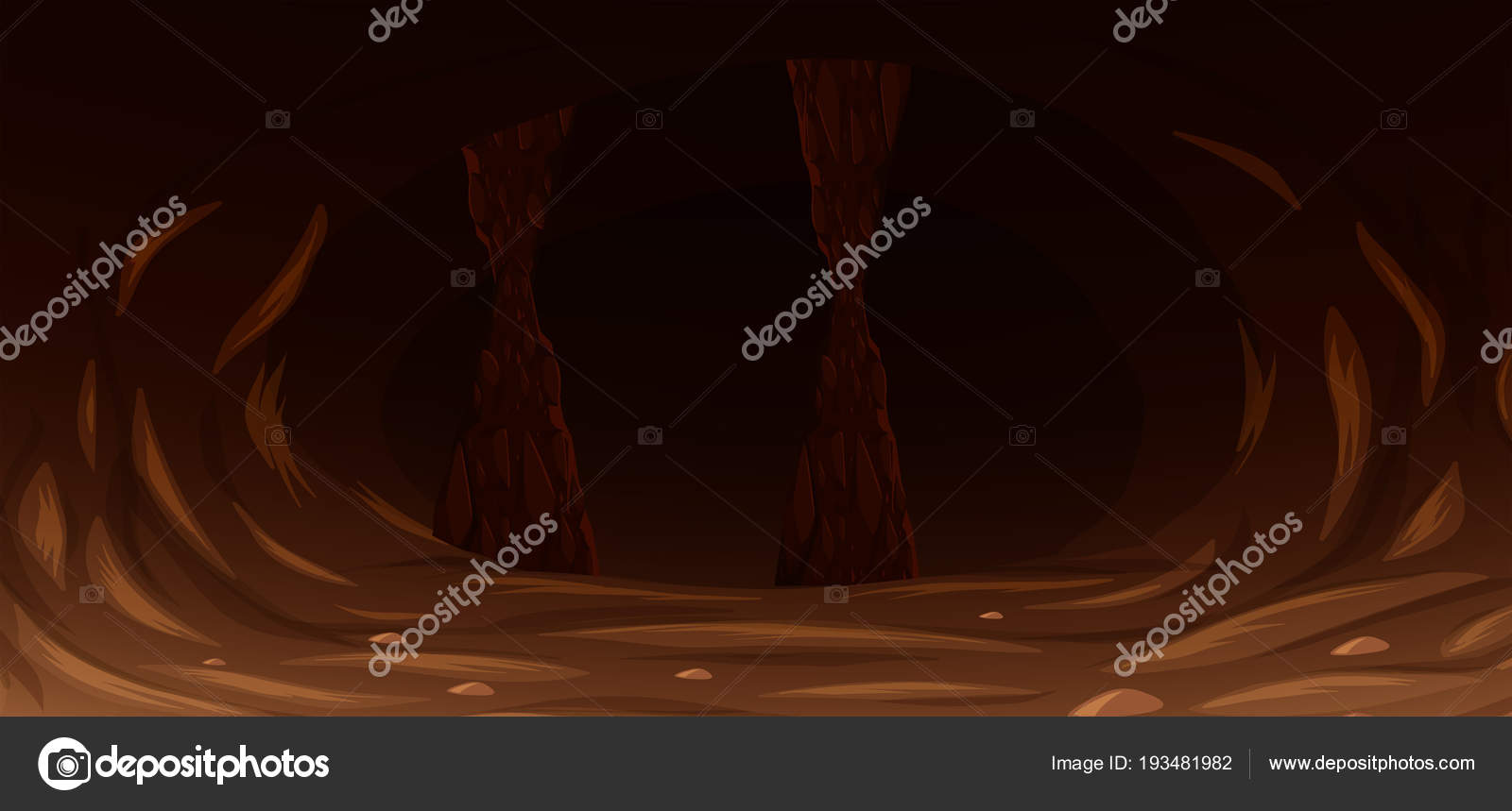 A Dark Scary Rock Cave Stock Vector Image by ©blueringmedia #193481982