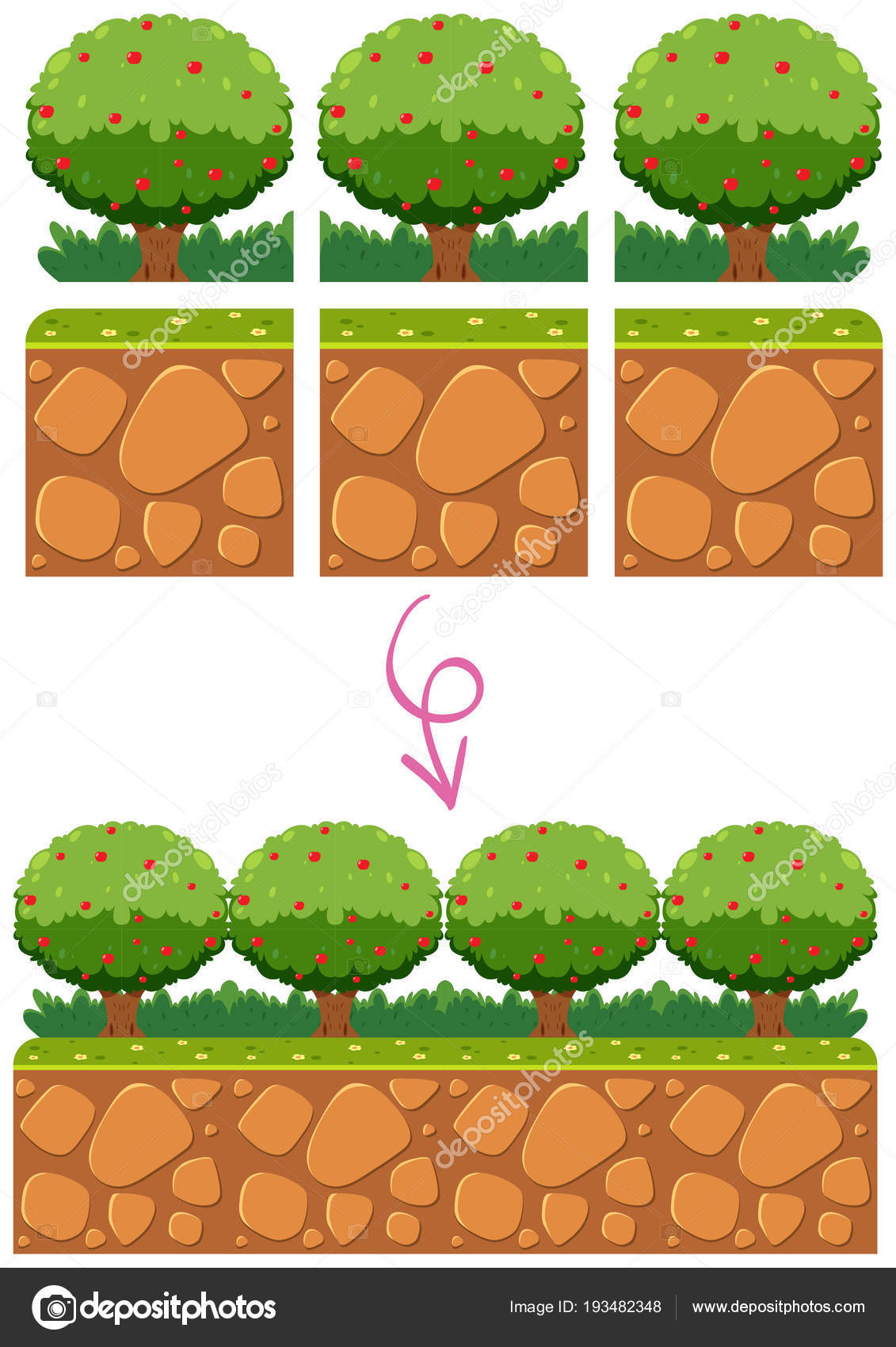 Garden template element for game Stock Vector Image by ©blueringmedia ...