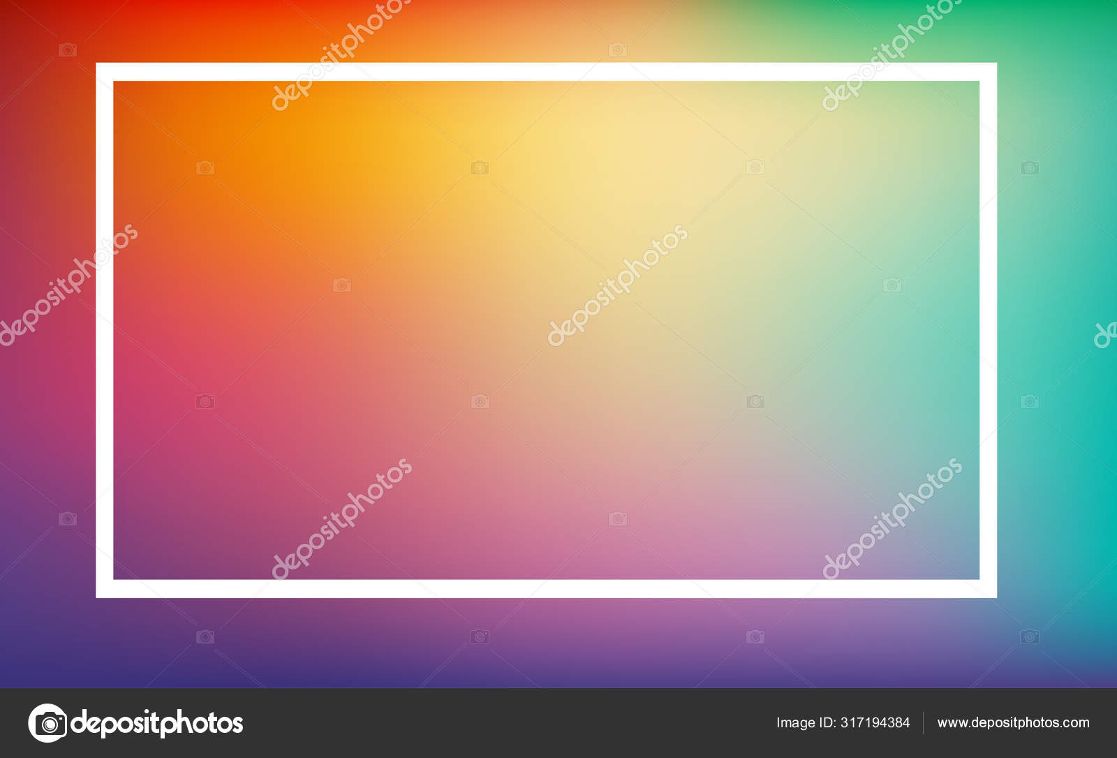Border template with rainbow background Stock Vector Image by ...