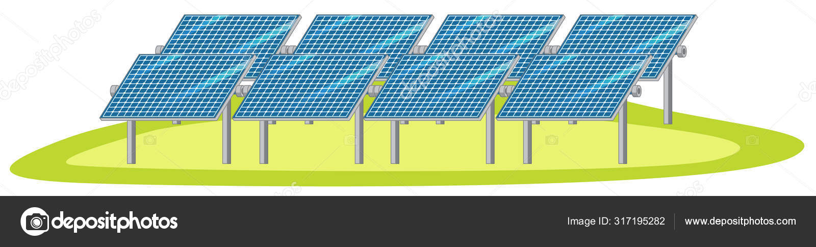 Solar cell in the field Stock Vector by ©blueringmedia 317195282