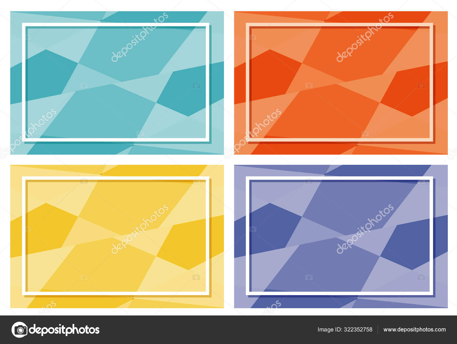Plantilla de fondo con marcos Vector de stock #322352758 de ©blueringmedia