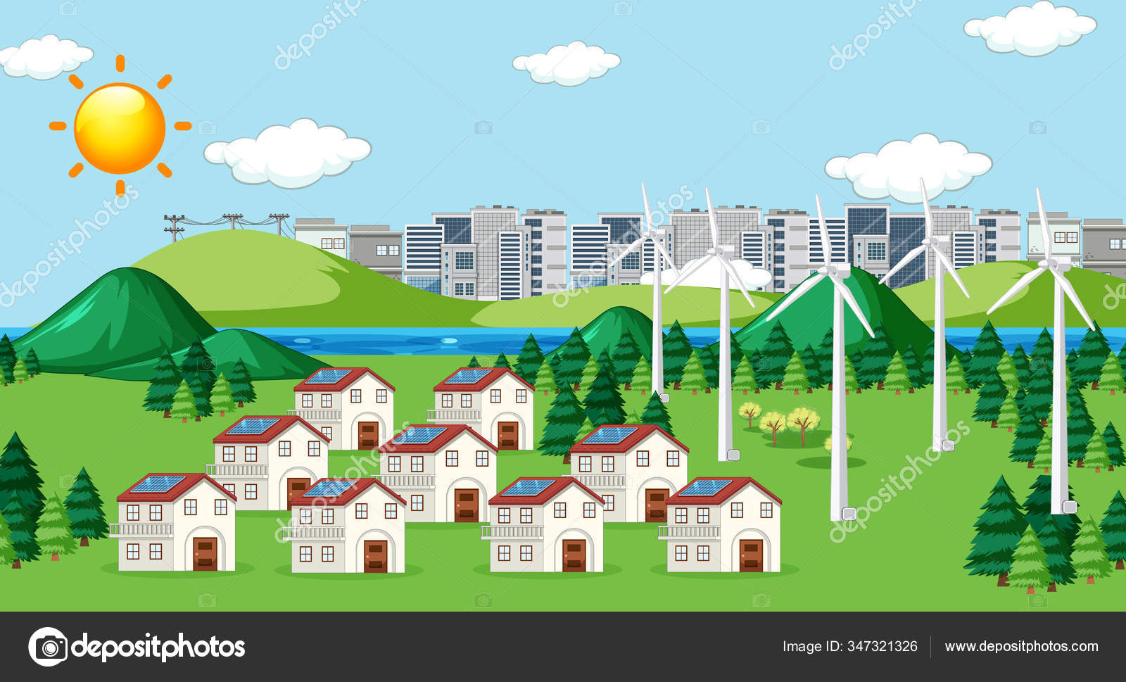 Diagram Showing How Solar Cell Works Home Illustration Stock Vector by ...