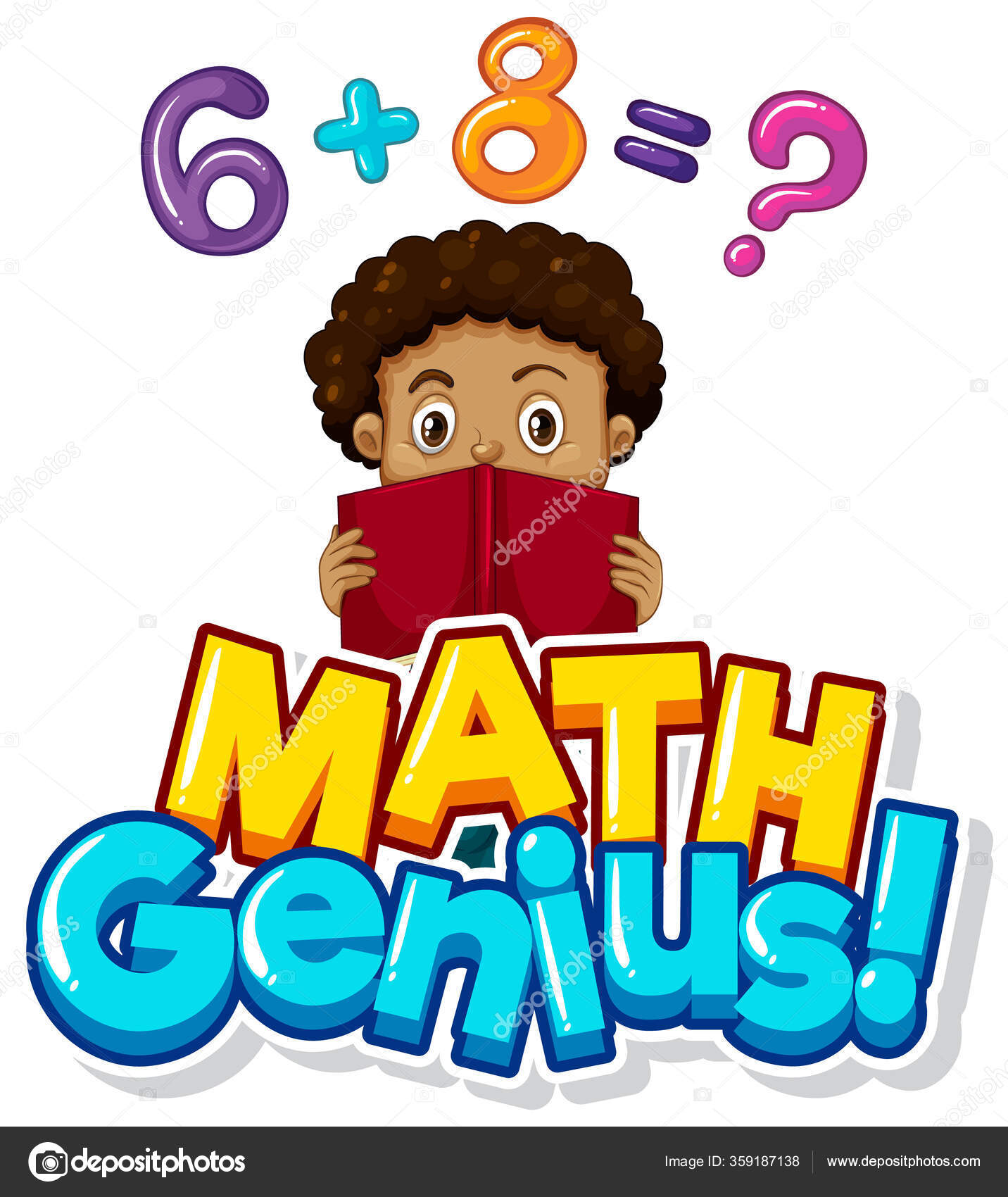 Boy Doing Math Clipart