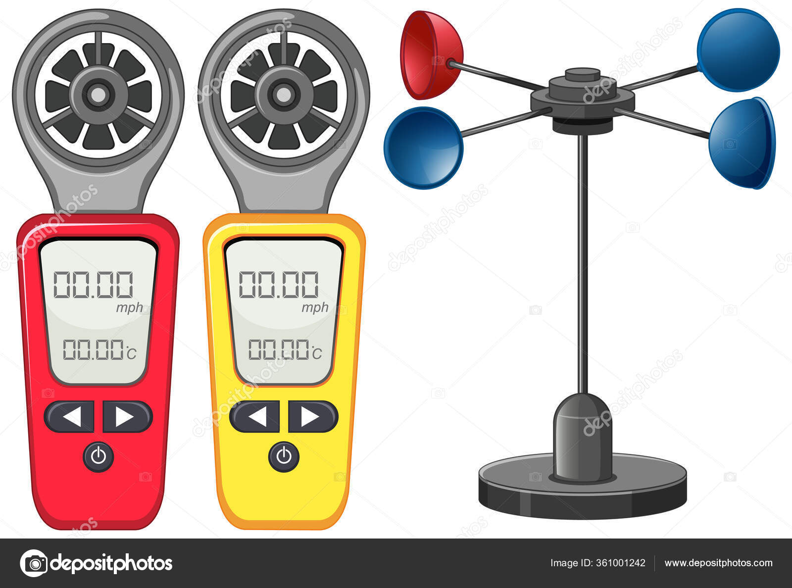 Mearsurement Devices White Background Illustration Stock Vector by ...