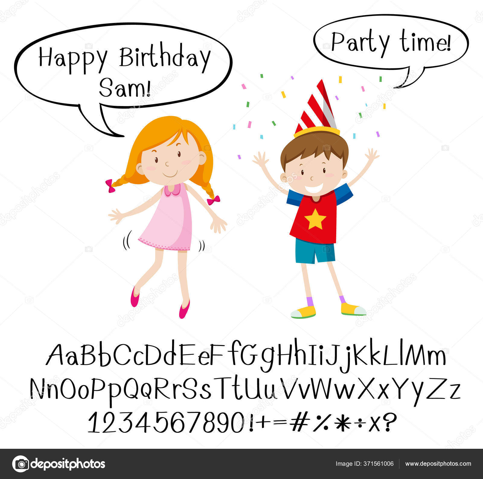 English Phrase People Actions White Background Illustration Stock ...